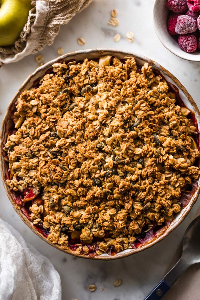 全素蘋果覆盆莓烤酥 (無麩質) Vegan Apple Raspberry Crumble - Barrel Leaf 桶子葉