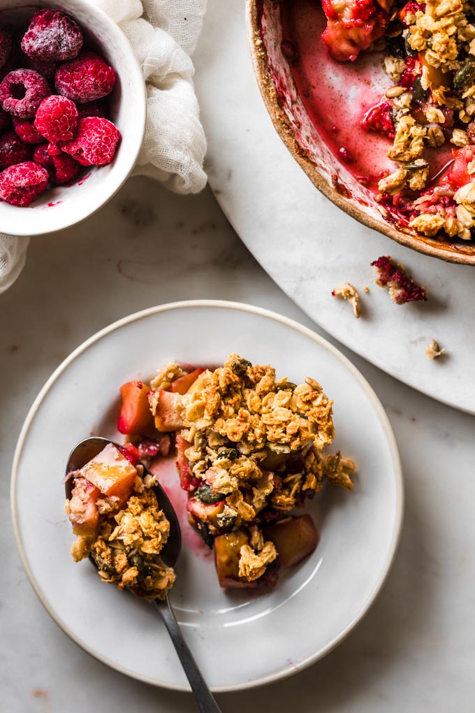 全素蘋果覆盆莓烤酥 (無麩質) Vegan Apple Raspberry Crumble - Barrel Leaf 桶子葉