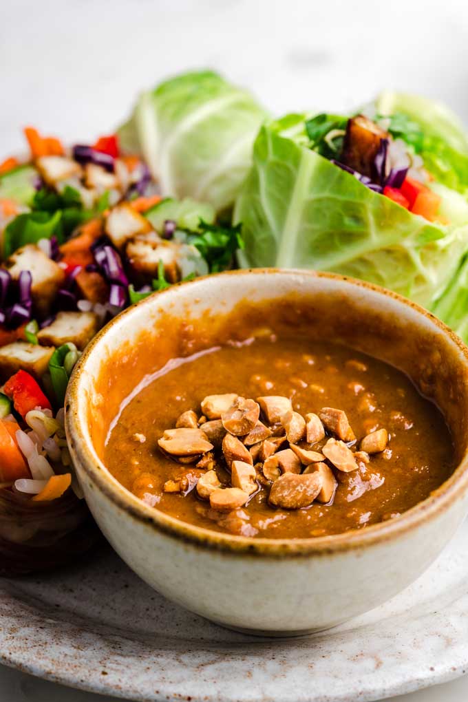 Vegan Vietnamese Spring Rolls with Peanut Sauce - Barrel Leaf 桶子葉